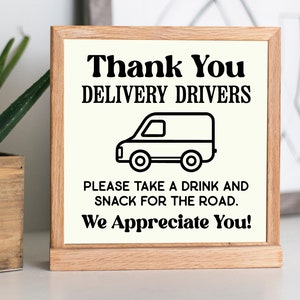 Delivery Driver Snack Sign Svg, Delivery Thank You Sign Svg, Front Door ...