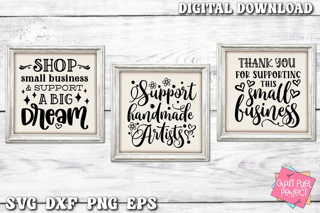 Small Business Sign Svg, Support Handmade Sign Svg, Shop Small Svg ...
