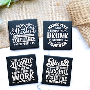 Alcohol Coasters Svg Bundle, Funny Whiskey Sayings Svg, Drinking Quotes ...