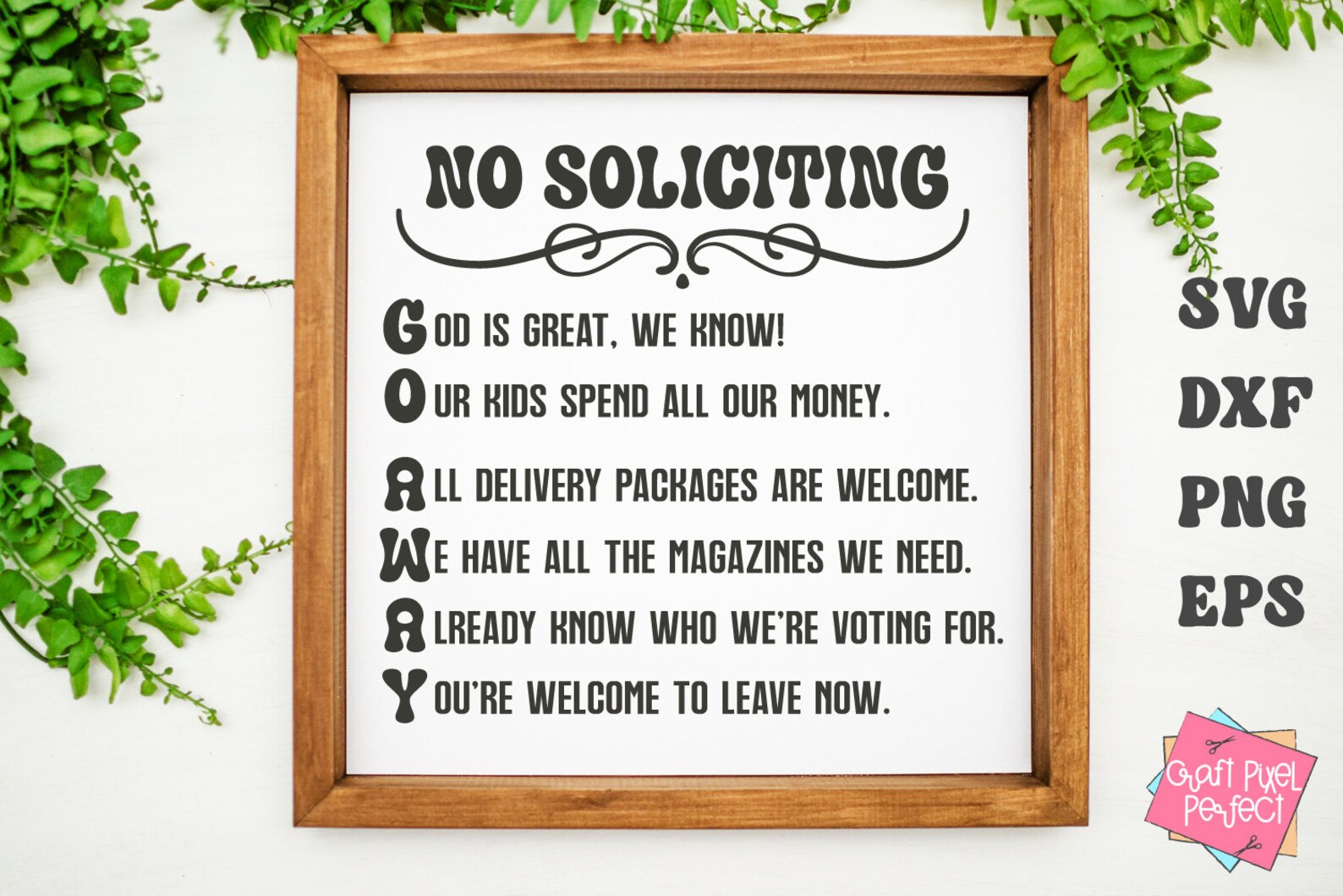 Funny No Soliciting Sign Svg, Front Door Sign Svg, Do Not Solicit Svg ...