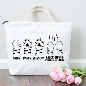 Rock Paper Scissors Svg, Razor Tipped Murder Mittens, Cat Paw Svg ...