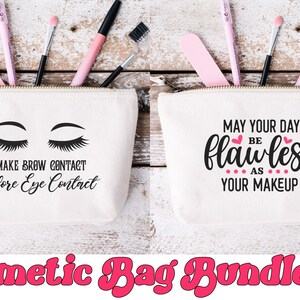 Funny Makeup Bag Svg Bundle, Cosmetic Bag Sayings Bundle, Make up ...