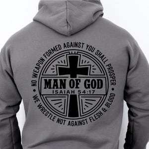 Christian Men Svg for Shirts, Man of God Svg, Isaiah 54:17 Svg, Bible ...