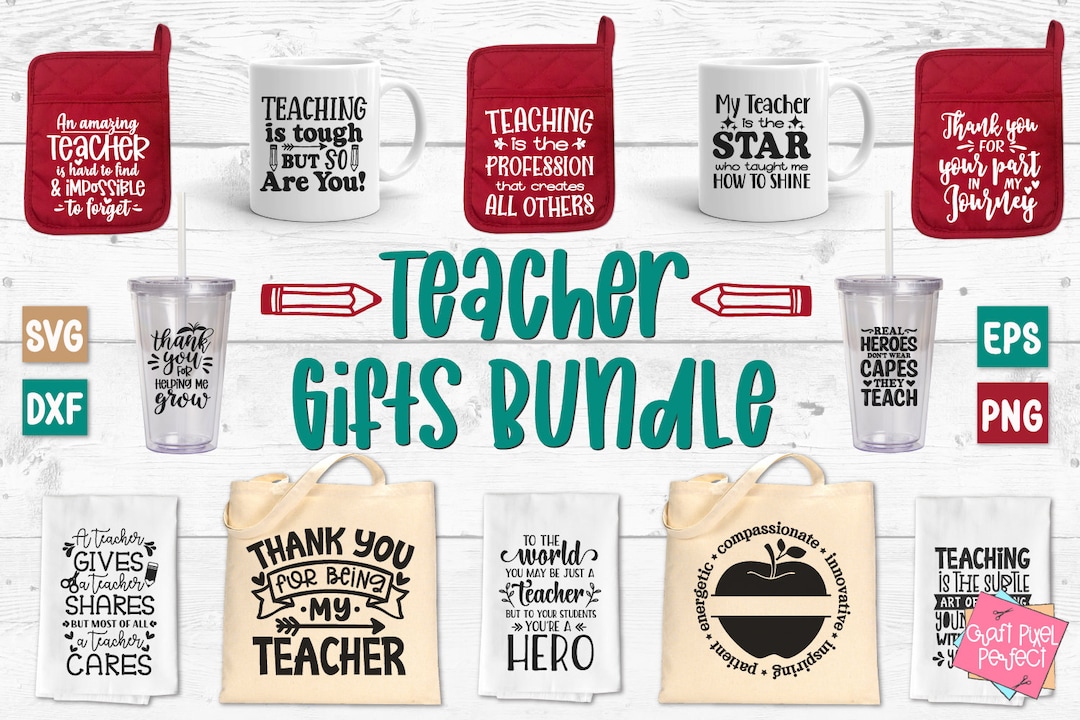 Teacher Bundle Svg, Teacher Appreciation Svg, Teacher Gift Ideas Svg ...