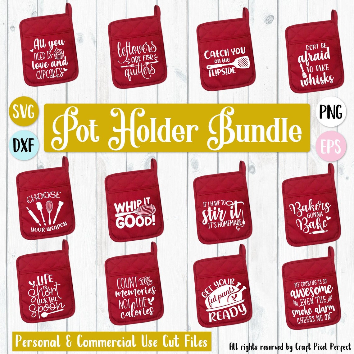 Pot Holder Svg Bundle Dish Towel Svg Kitchen Svg Bundle | Etsy