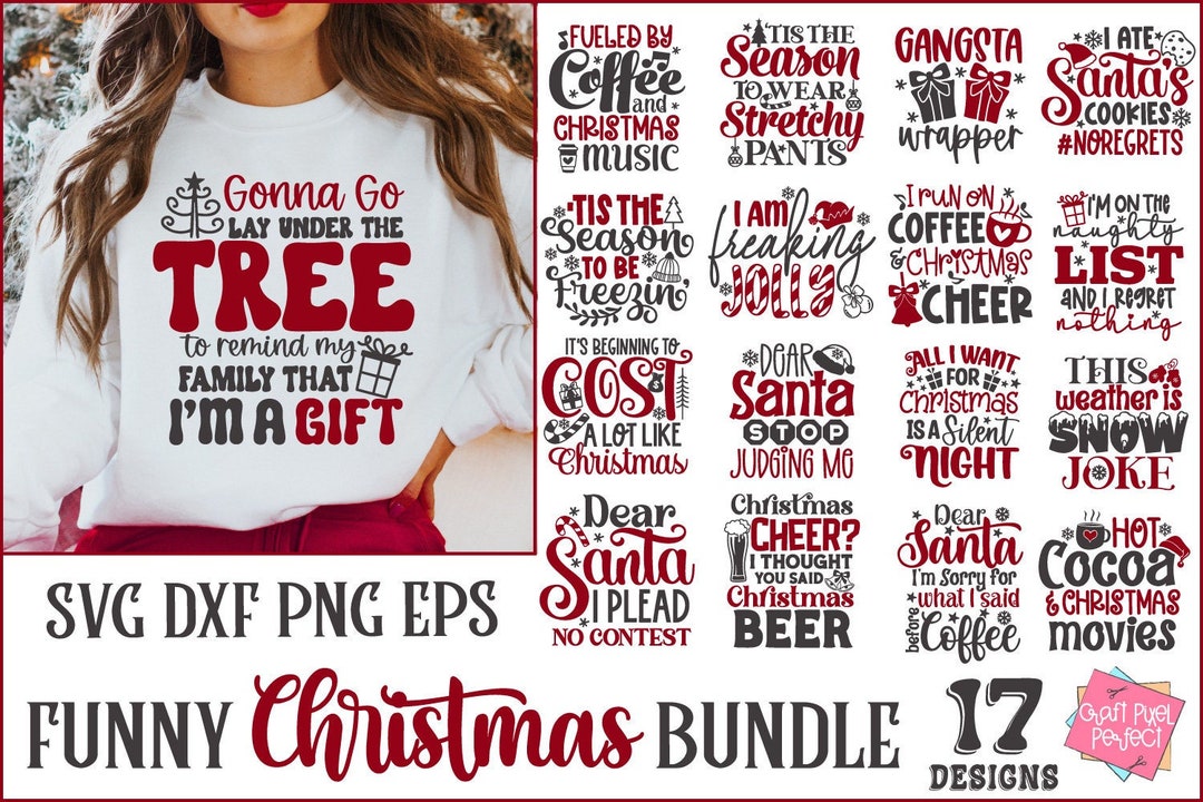 Funny Christmas Sayings Svg Bundle, Christmas Mug Svg, Winter Funny ...