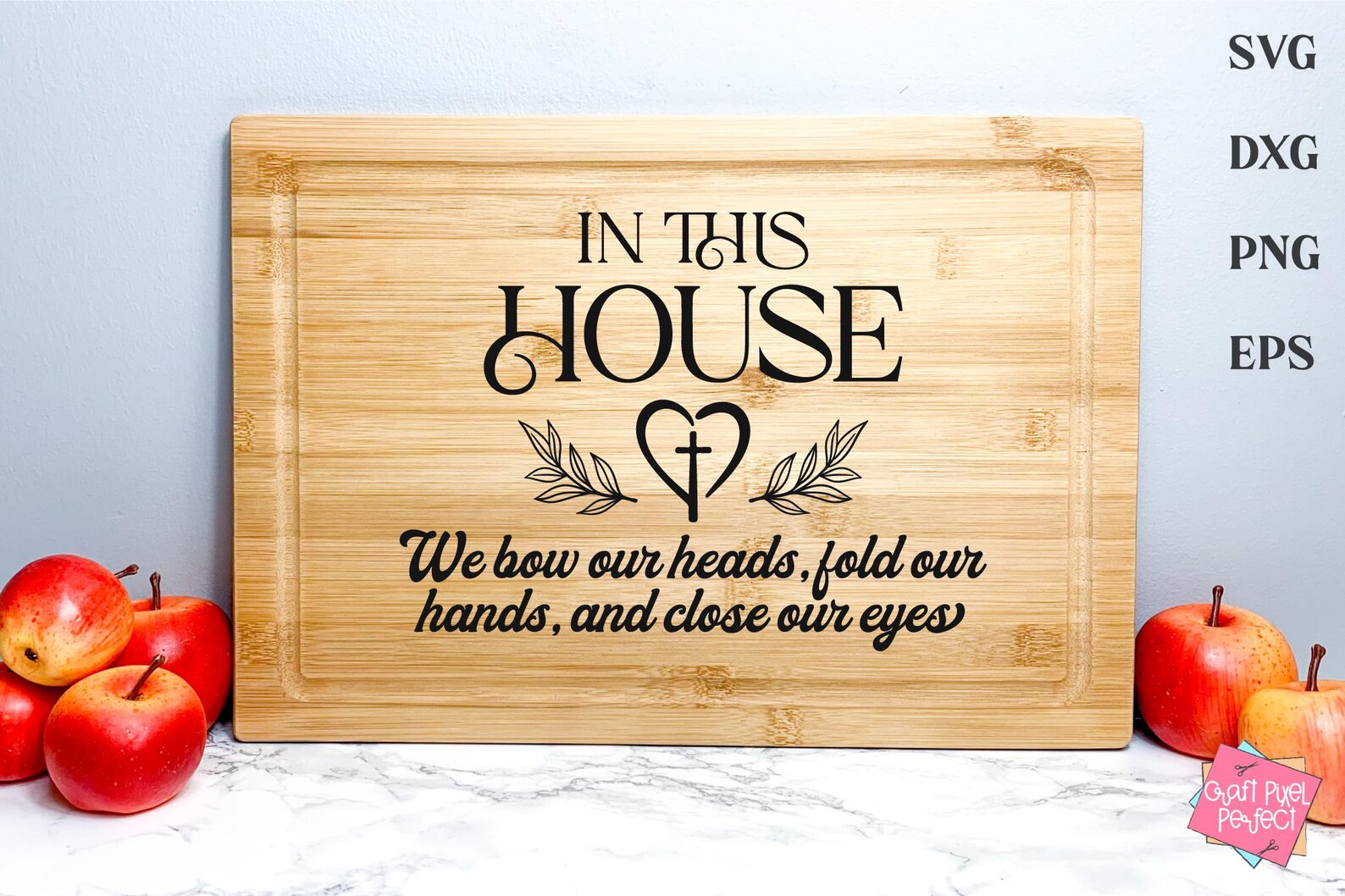 Religious Kitchen Quote Svg, Christian Cutting Board Design, Prayer ...