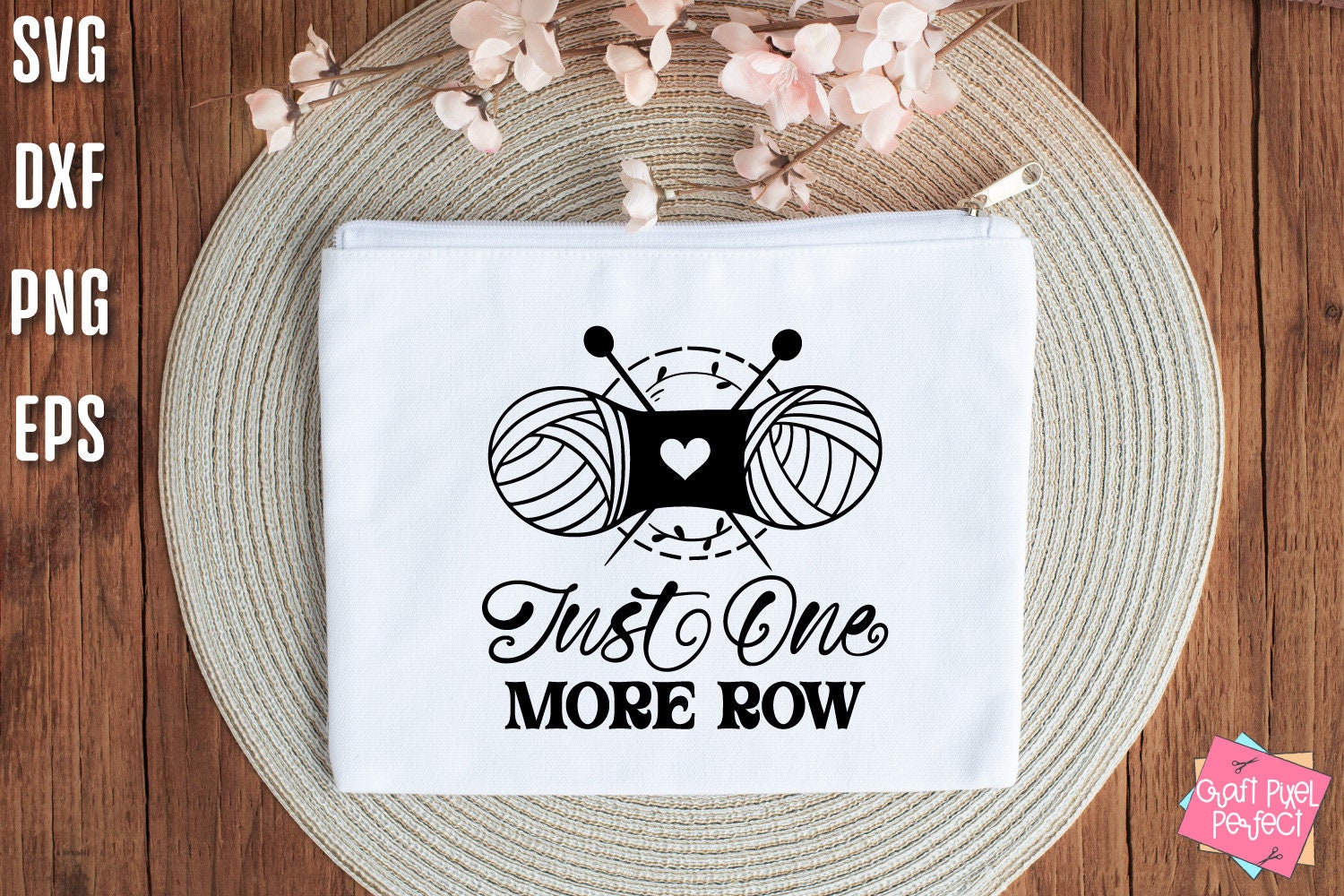 Knitting Quote Svg, Knit Svg, Just One More Row, Crocheting Svg, Yarn ...