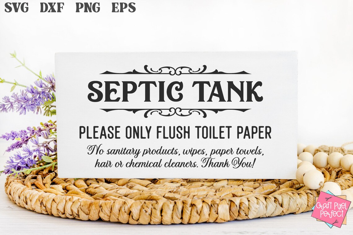 Septic Tank Sign Svg, Bathroom Sign Saying Svg, Sewage Tank Svg, Septic ...
