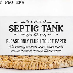 Septic Tank Sign Svg, Bathroom Sign Saying Svg, Sewage Tank Svg, Septic ...