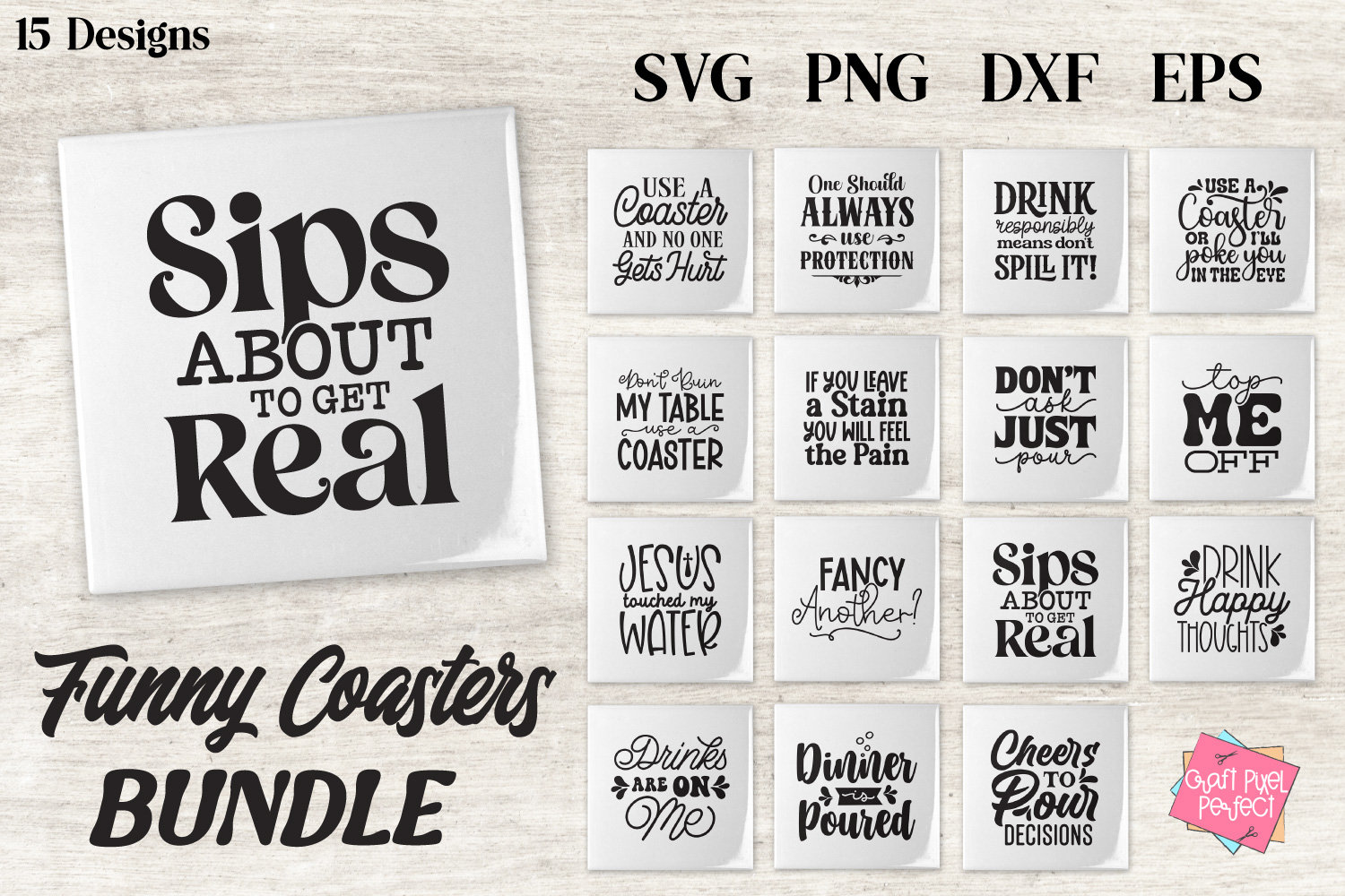 Funny coasters Etsy France