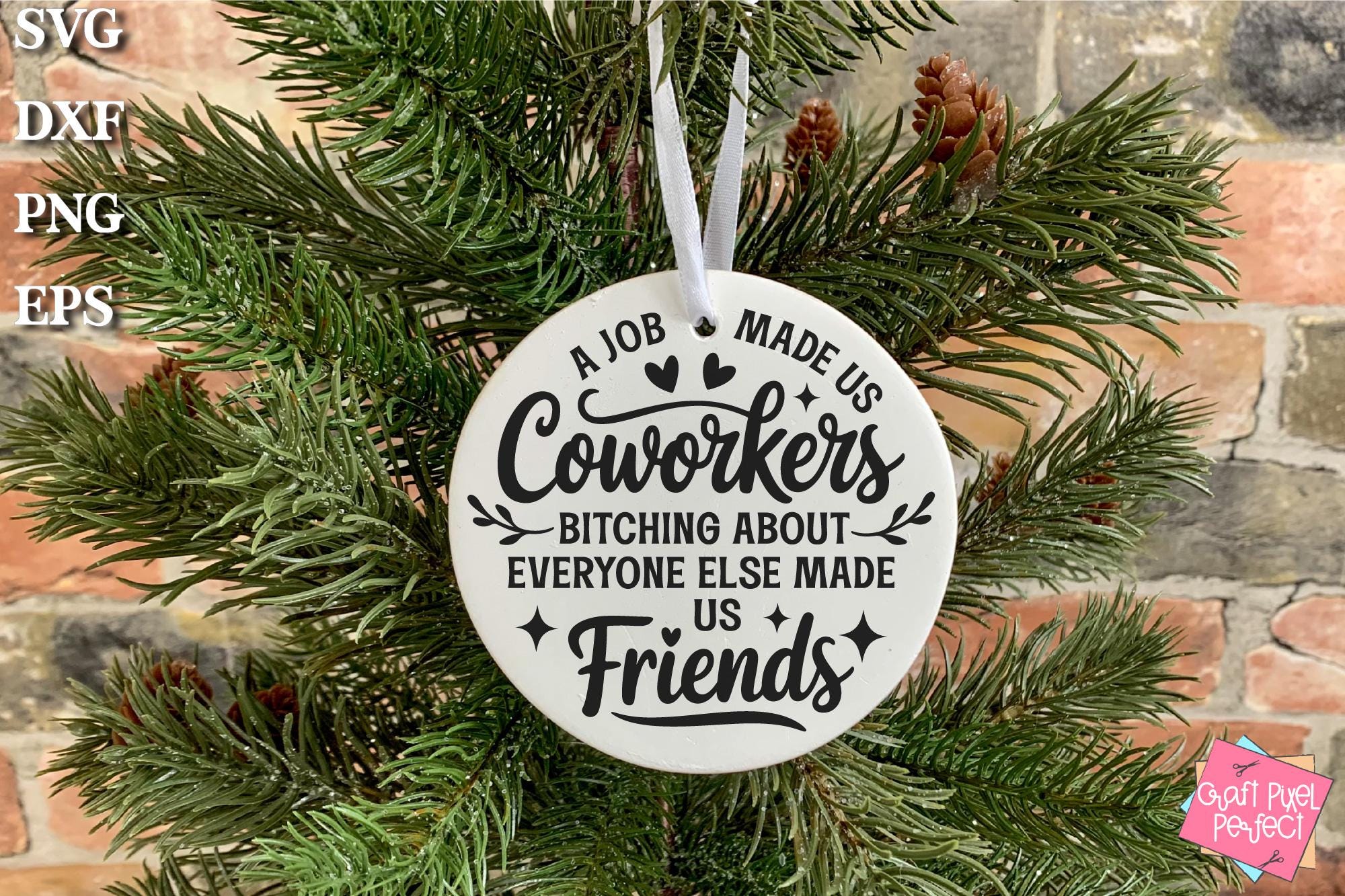 Christmas Coworker Ornament Svg, Funny Colleague Svg, Work Friends Svg ...