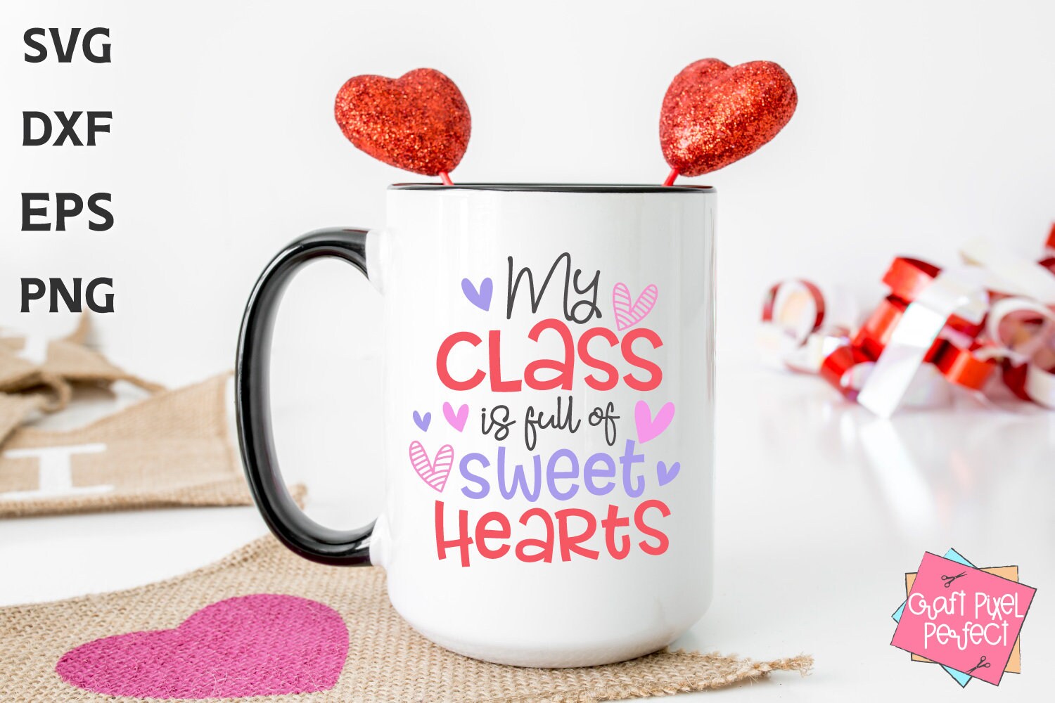 Teacher Valentine Svg My Class is Full of Sweet Hearts Svg - Etsy