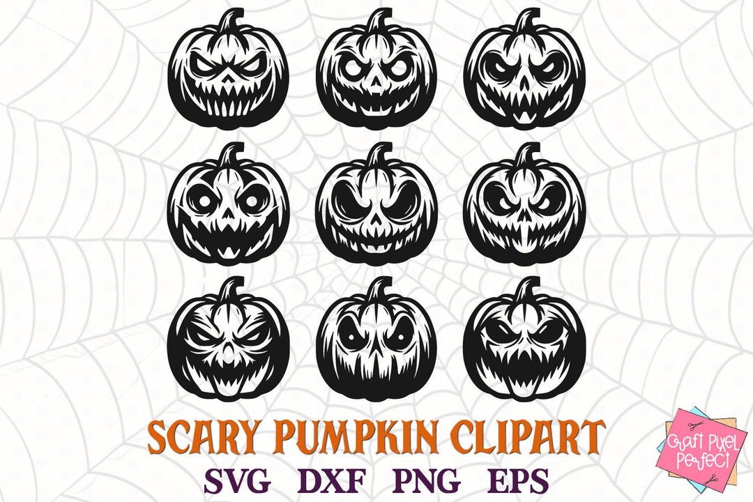 Scary Pumpkins Svg Bundle, Jack O Lantern Svg, Halloween Clipart Svg ...