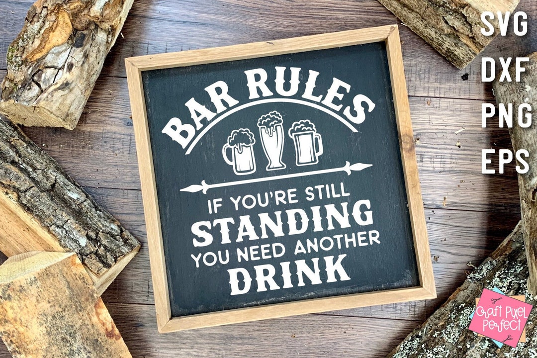Funny Bar Sign Svg, Man Cave Svg, Beer Drinking Svg, Man Space Sign Svg ...