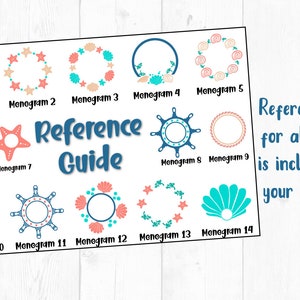 Sea Monogram Svg Sea Shell Monogram Bundle Monogram Bundle - Etsy