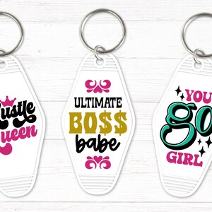 Retro Girl Boss Motel Keychain Svg Bundle, Women Empowerment ...