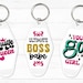 Retro Girl Boss Motel Keychain Svg Bundle, Women Empowerment ...