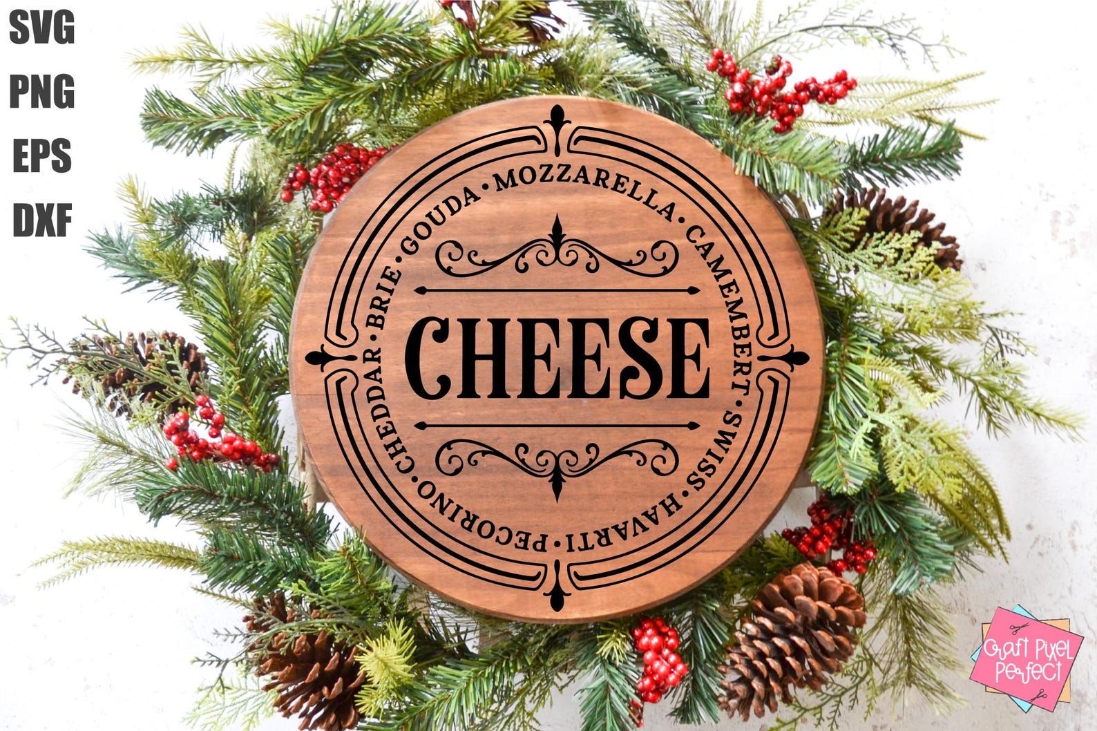 Cheese Board Saying Svg, Round Cutting Board Svg, Cheese Charcuterie ...