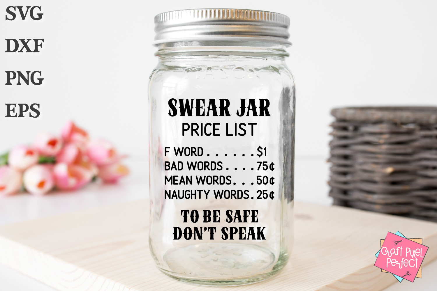 Swear Jar Svg, Funny Jar Sayings, Profanity Jar Svg, Cussing Jar Svg ...