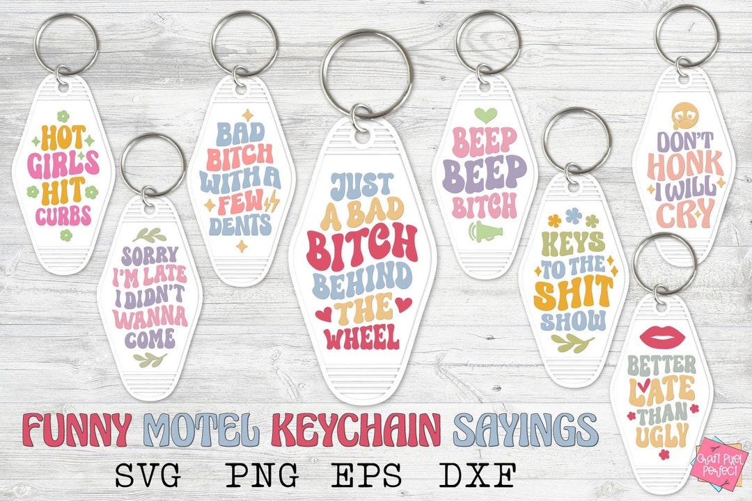 Funny Motel Keychain Svg Bundle, Retro Hotel Keychain Svg, Sarcastic ...