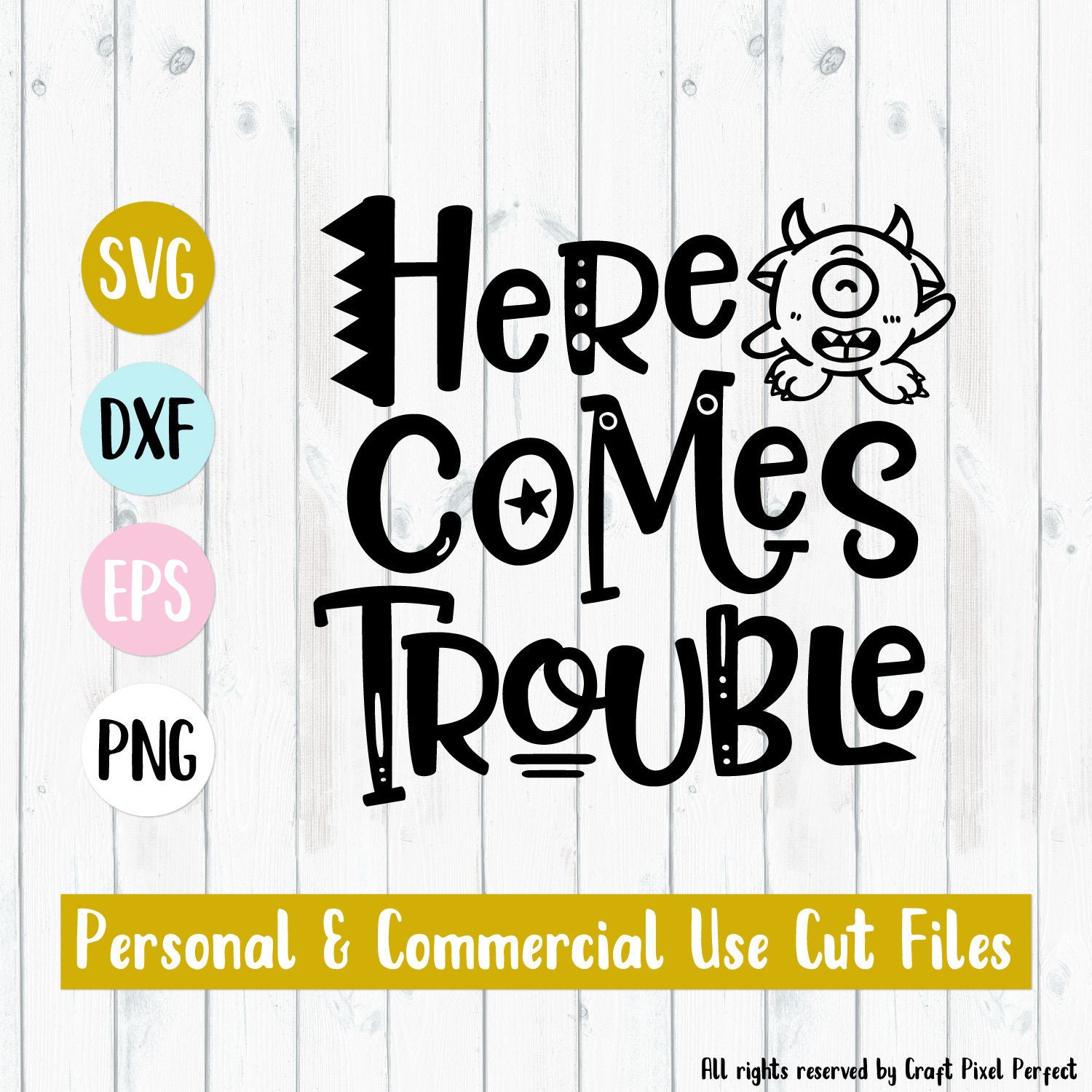 Here Comes Trouble Svg Kid Saying Svg Toddler Svg Kid Shirt | Etsy