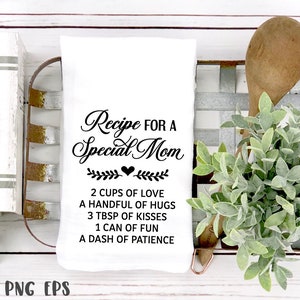 Mom Cutting Board Svg, Recipe for A Special Mom, Mother's Day Svg ...