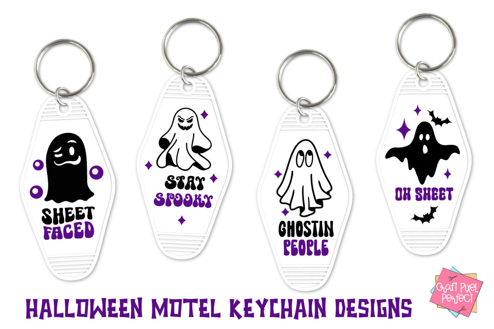 Halloween Motel Keychain SVG Bundle, Witch Hotel Keychain Svg, Ghouls ...
