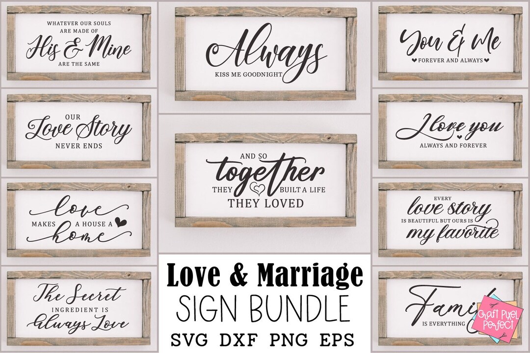 Marriage Quote Svg Love Sign Svg Wedding Saying Svg Bedroom Sign Svg Romantic Svg Husband