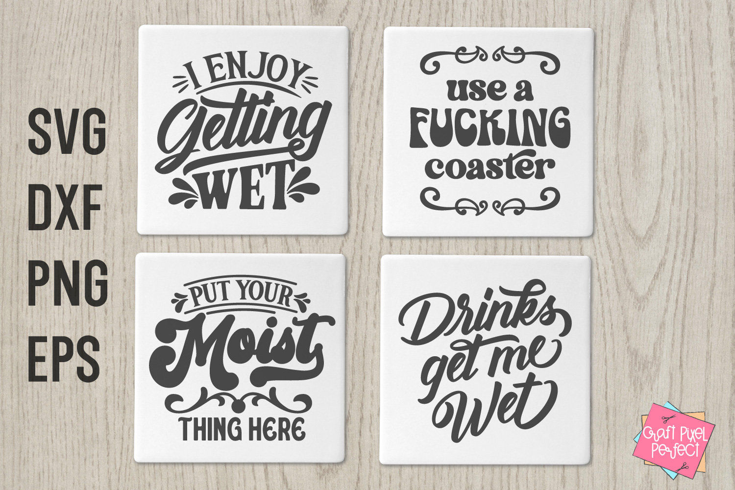 Naughty Coaster Quotes SVG Bundle Funny Coaster Sayings - Etsy