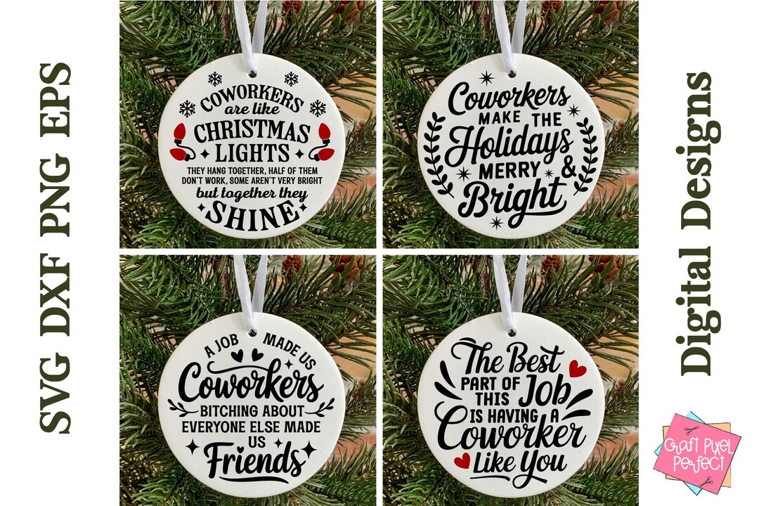 Christmas Coworker Ornament Svg, Funny Colleague Svg, Work Friends Svg ...