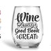 Wine Svg Bundle, Wine Books Svg, Book Club Svg, Wine Glass Svg, Funny ...
