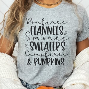 Bonfires Flannels S'mores Sweaters Campfires & Pumpkins, Fall Vibes ...