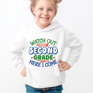 Watch Out 2nd Grade Here I Come, Back to School Svg, 2nd Grade Tshirt ...