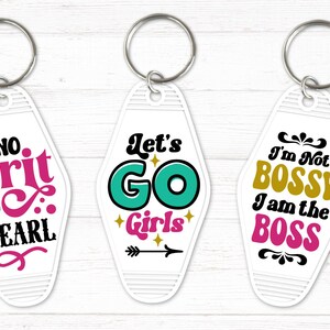 Retro Girl Boss Motel Keychain Svg Bundle, Women Empowerment ...