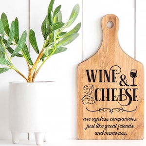 Wine and Cheese Board Svg, Chopping Board Sayings, Cutting Board Quote, Kitchen Towel Svg ...