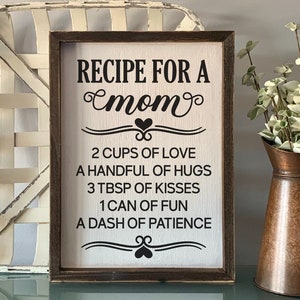 Mom Cutting Board Svg, Recipe for A Special Mom, Mother's Day Svg ...