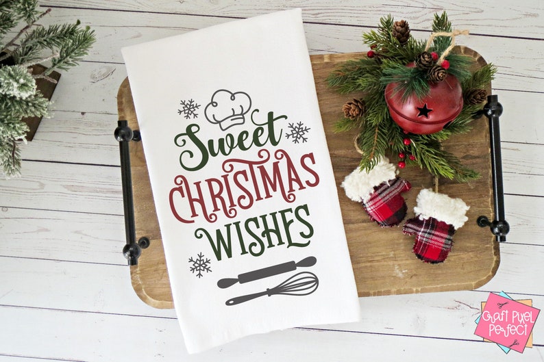 Christmas Kitchen Towels Svg Bundle Apron Baking Quotes SVG - Etsy
