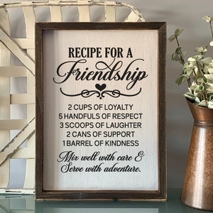 Svg for Cutting Boards, Recipe for A Friendship, Tea Towel Sayings ...