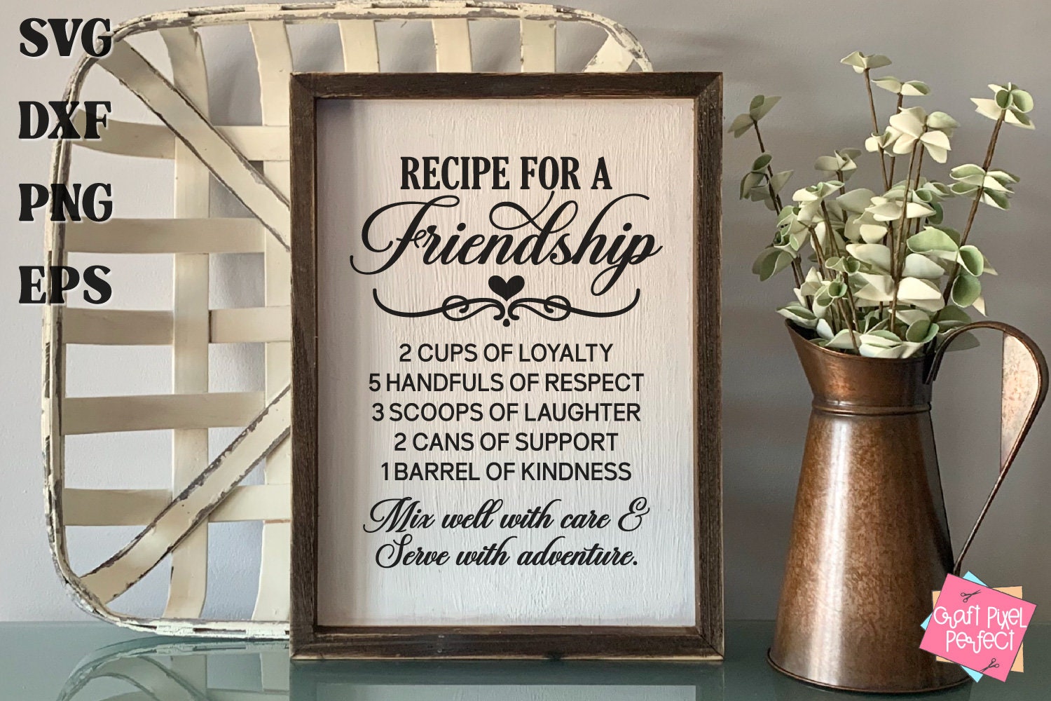 Svg for Cutting Boards, Recipe for A Friendship, Tea Towel Sayings ...