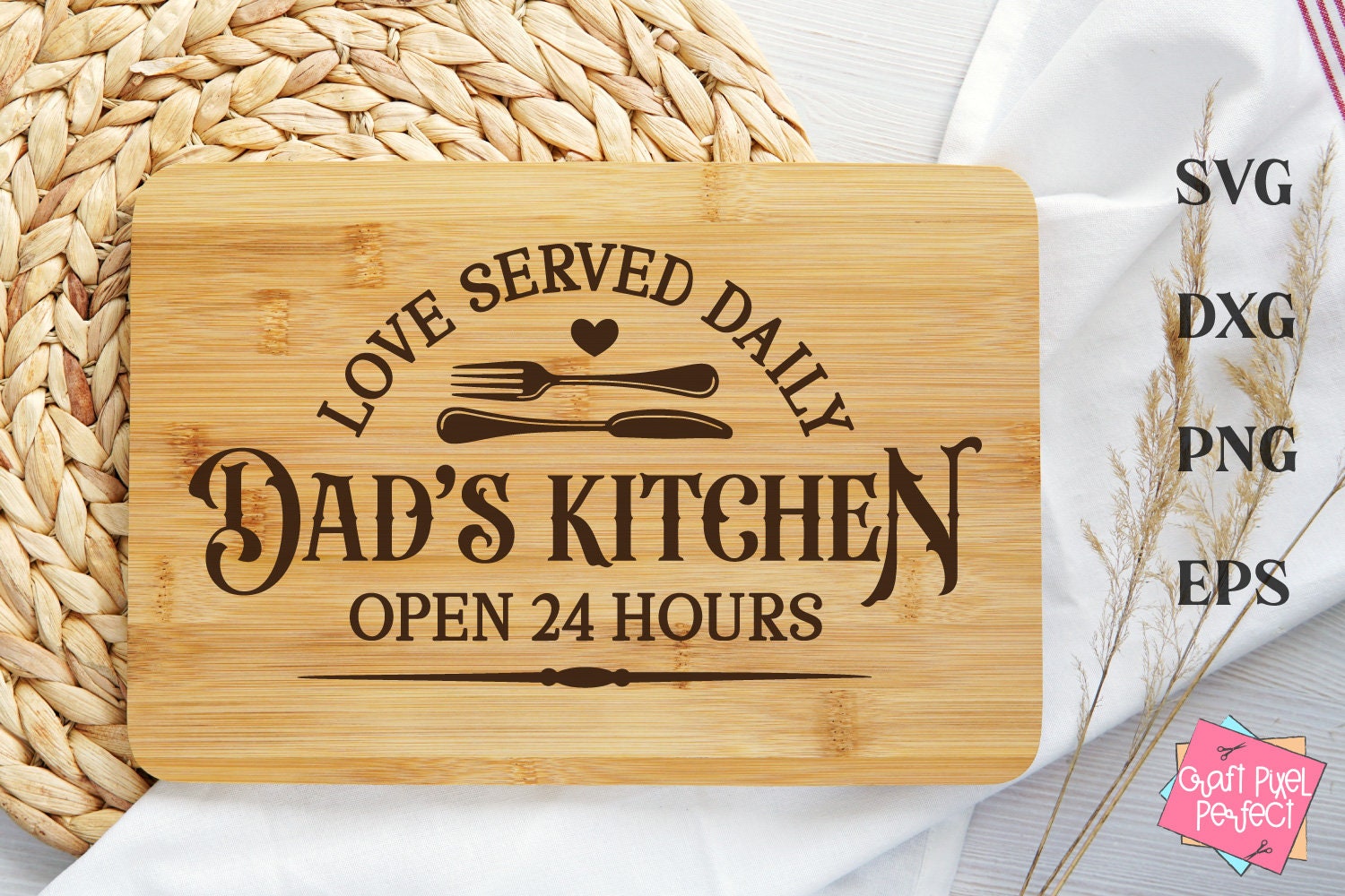 Dad's Kitchen Svg, Cutting Board Svg, Father's Day Svg, Dad Charcuterie ...