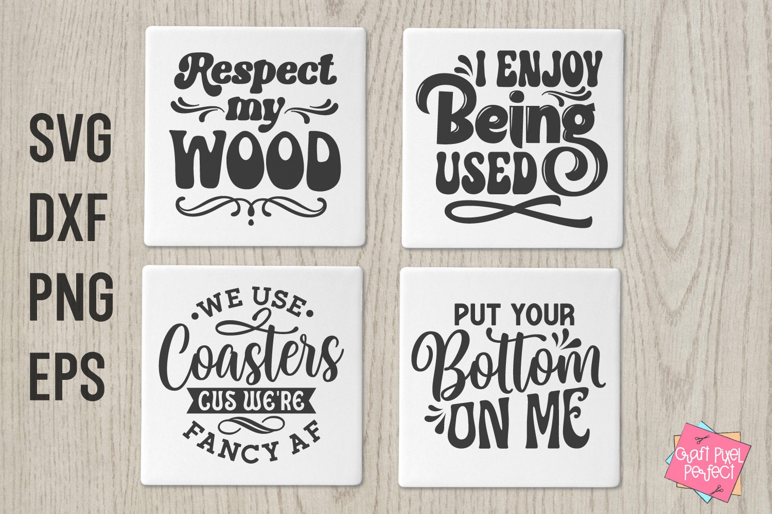 Naughty Coaster Quotes Svg Bundle Funny Coaster Sayings Etsy