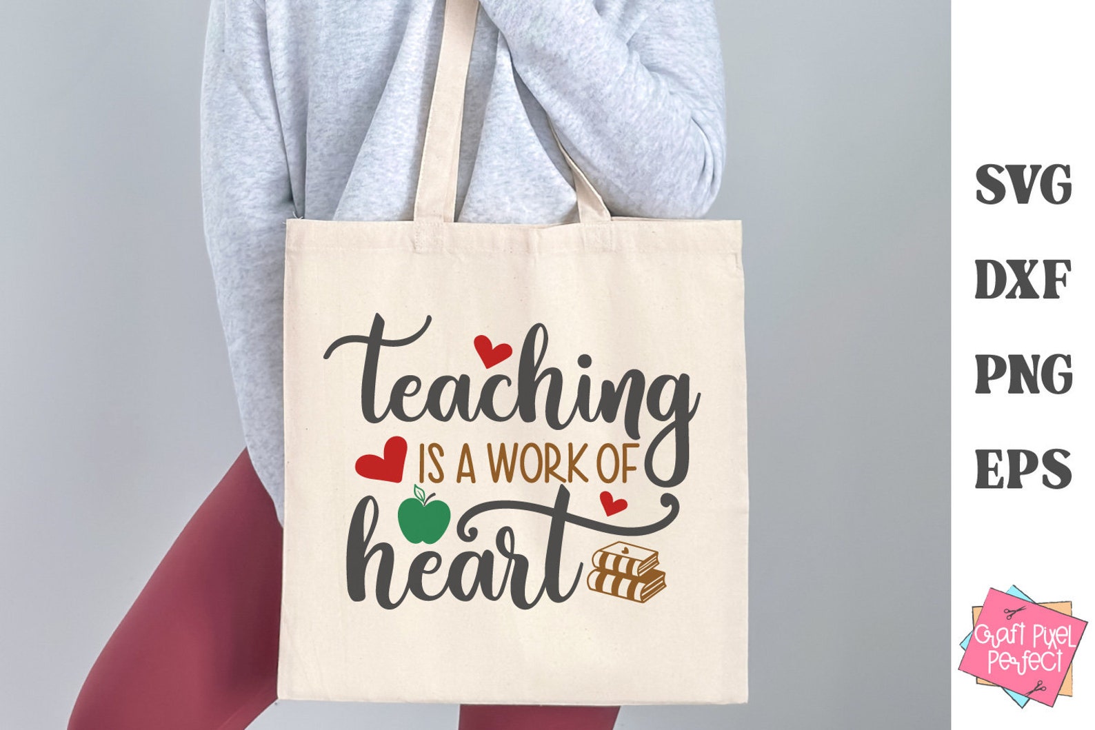 Teacher Svg File, Teaching is A Work of Heart Svg, Teaching Svg ...