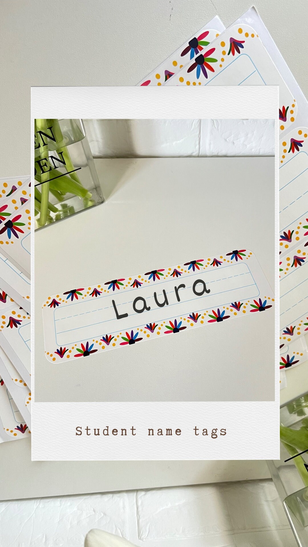 Otomi Student Desk Name Plates Set of 12, 24, or 36 Pack - Etsy