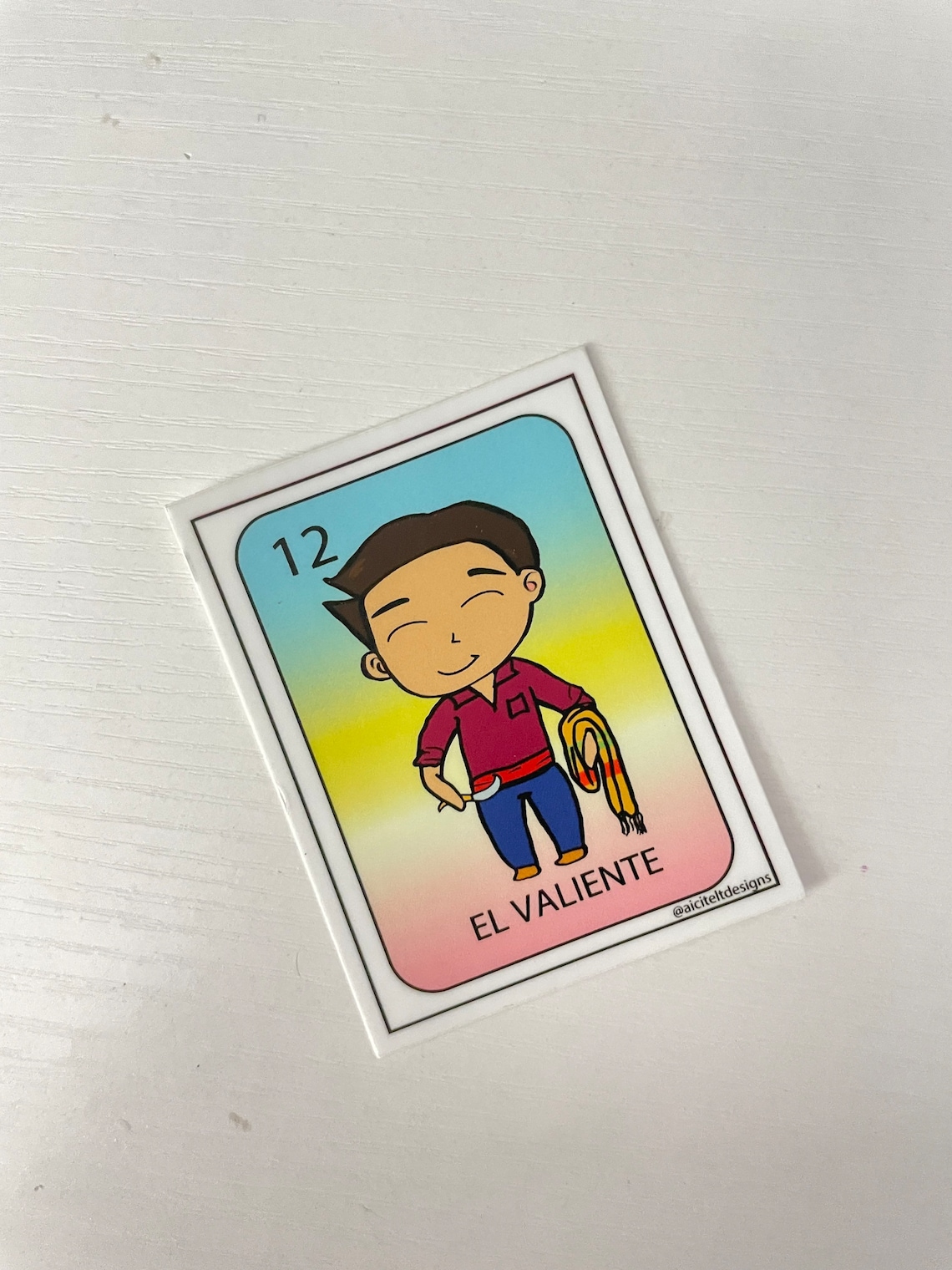 El Valiente Lotería Die Cut Vinyl Sticker - Etsy