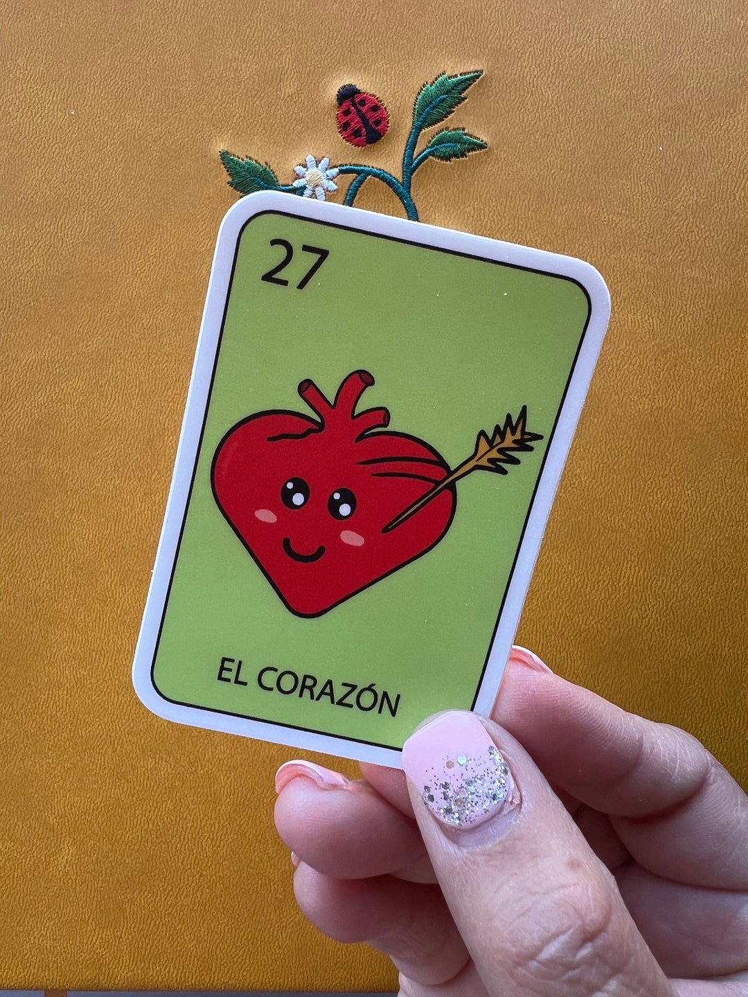 El Corazón Lotería Card Die Cut Vinyl Sticker - Etsy