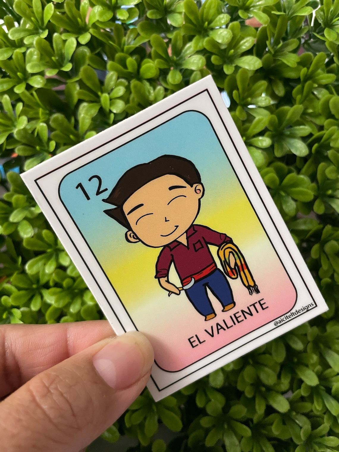 El Valiente Lotería Die Cut Vinyl Sticker - Etsy