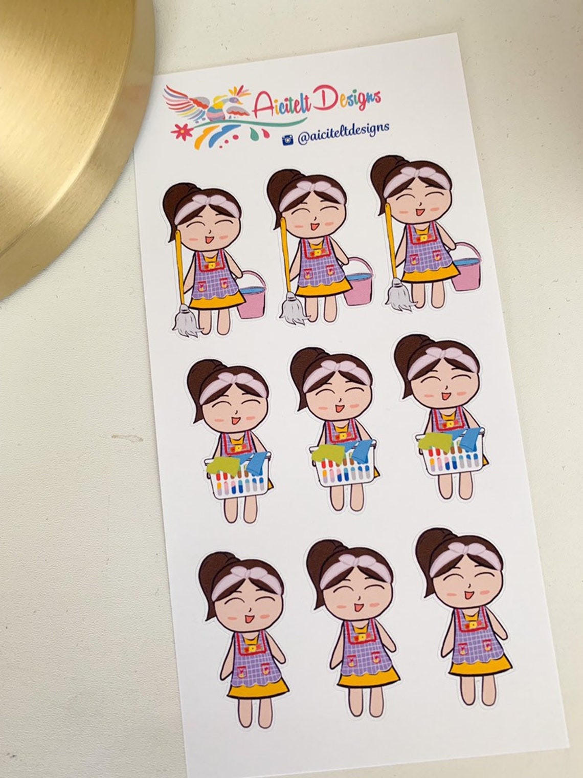 Limpiando Ando/ Chores Planner Sticker - Etsy