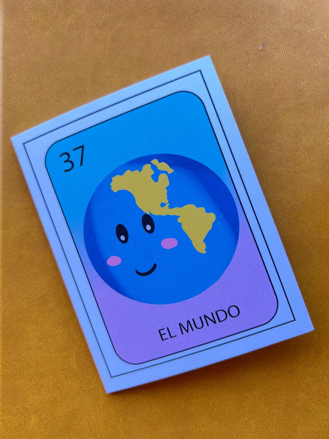 Eres Mi Mundo Lotería Greeting Card - Matte Cardstock - Etsy
