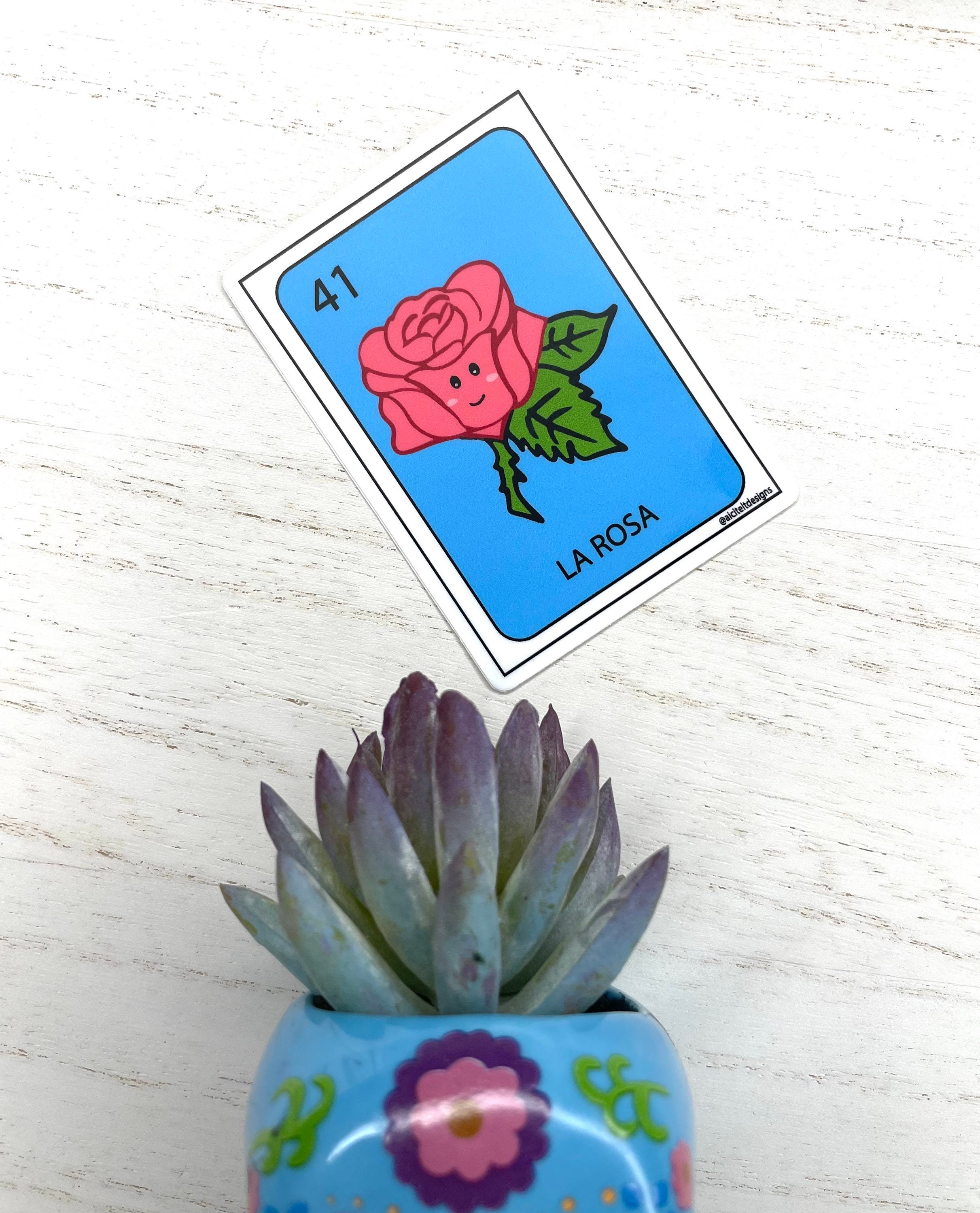 La Rosa/ Lotería Die Cut Vinyl Sticker | Etsy